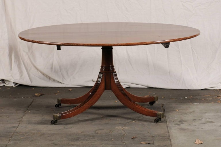 English Regency Round Mahogany Dining Table, circa 1800 at 1stDibs ...