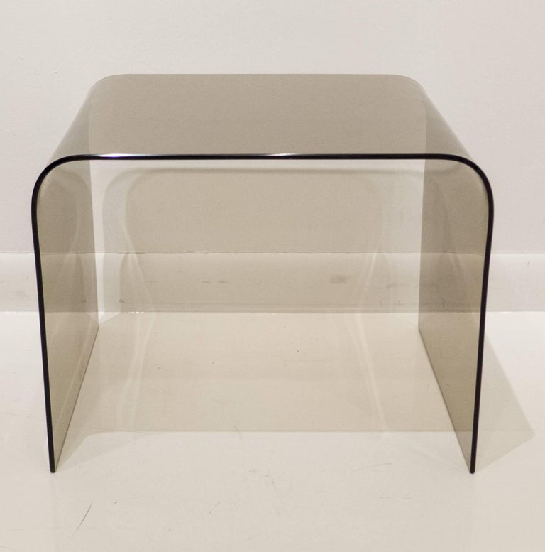 Pair of Pace Collection Glass Side Tables at 1stDibs