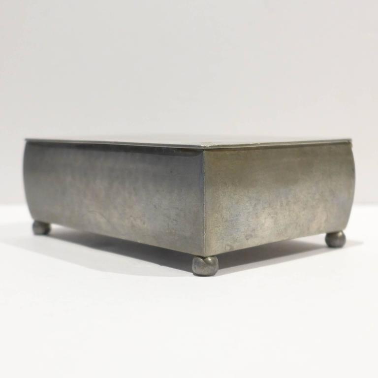 Just Andersen Footed Pewter Box at 1stDibs