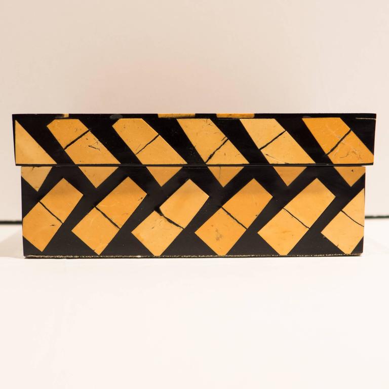 R and Y Augousti Bamboo Inlay Box at 1stDibs