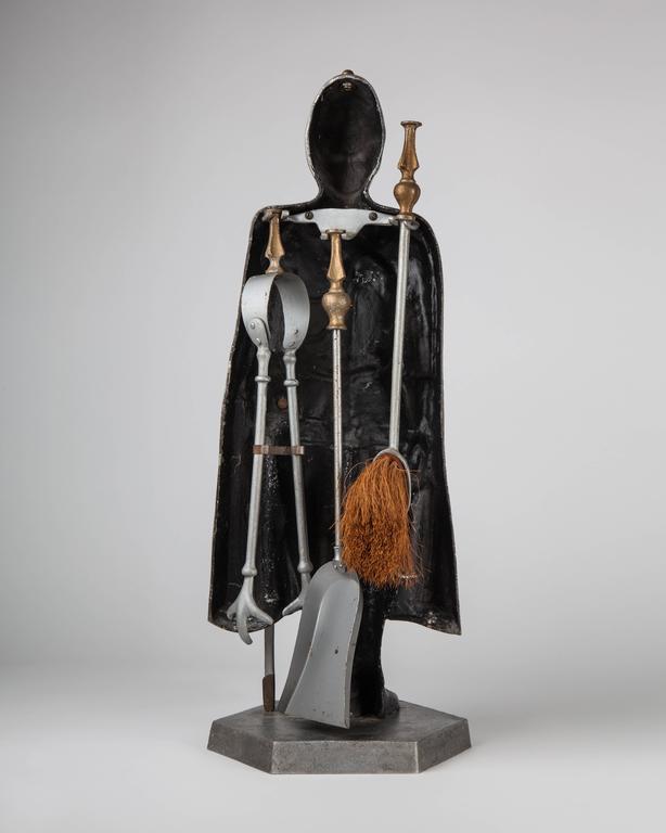 Fireplace Tool Set with Metal Stand in the Form of a Standing Sentry ...