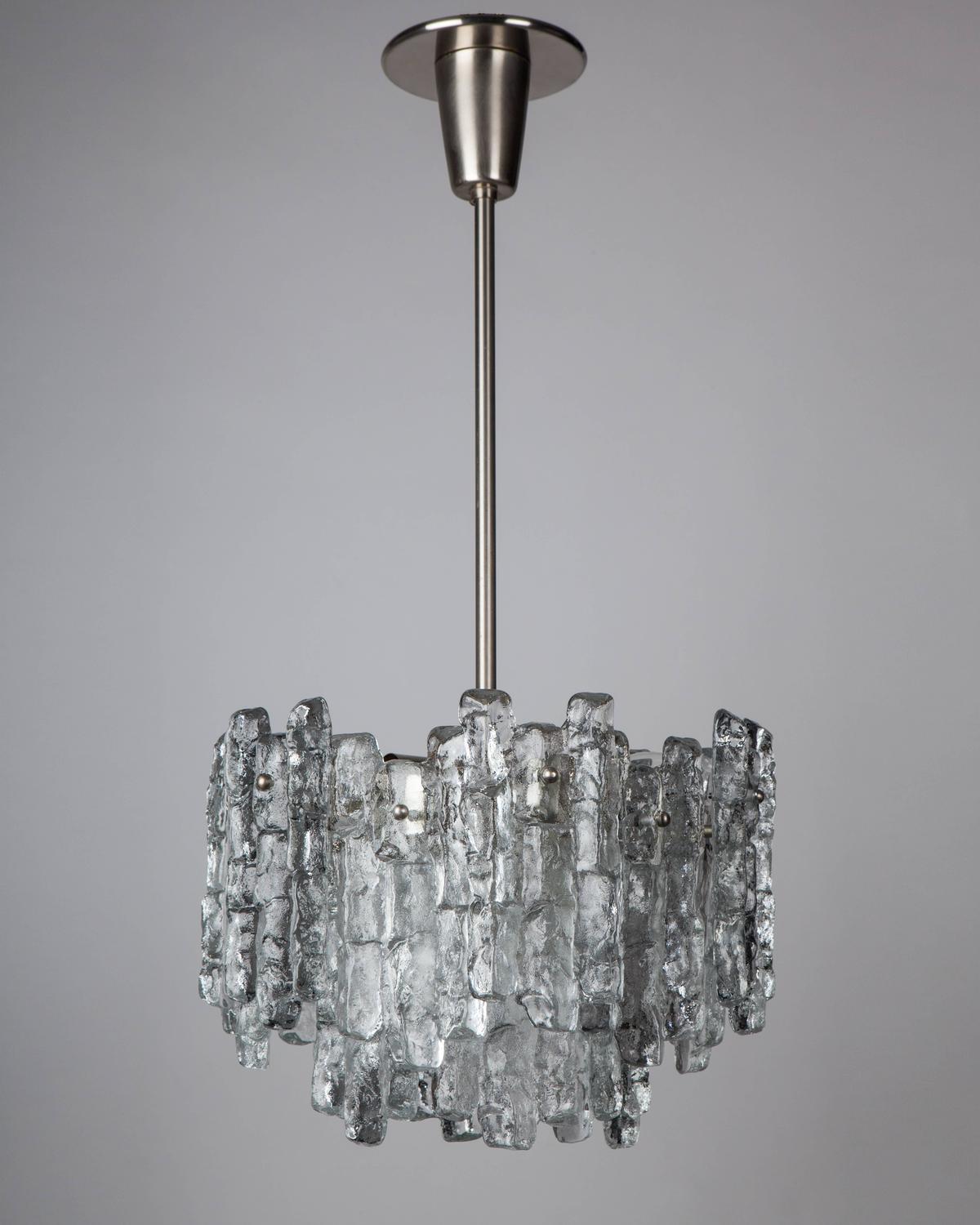 Kalmar Glass Chandelier For Sale at 1stdibs