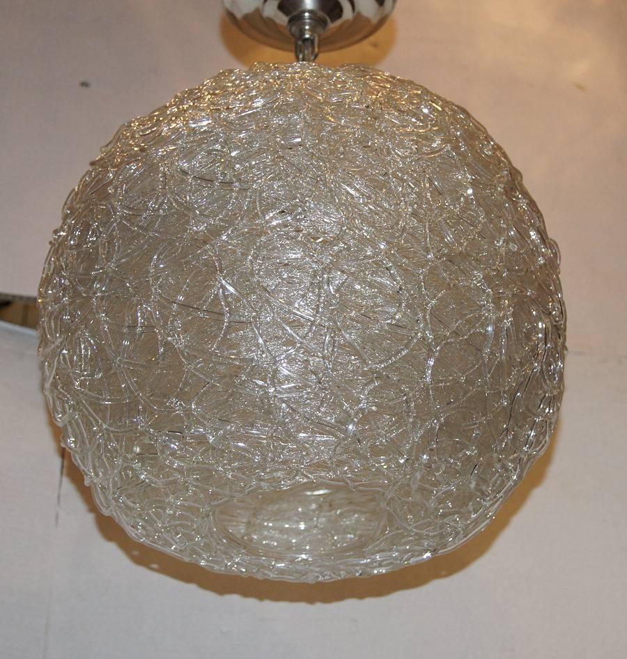 Moderne Lucite Pendant Light Fixture For Sale at 1stdibs