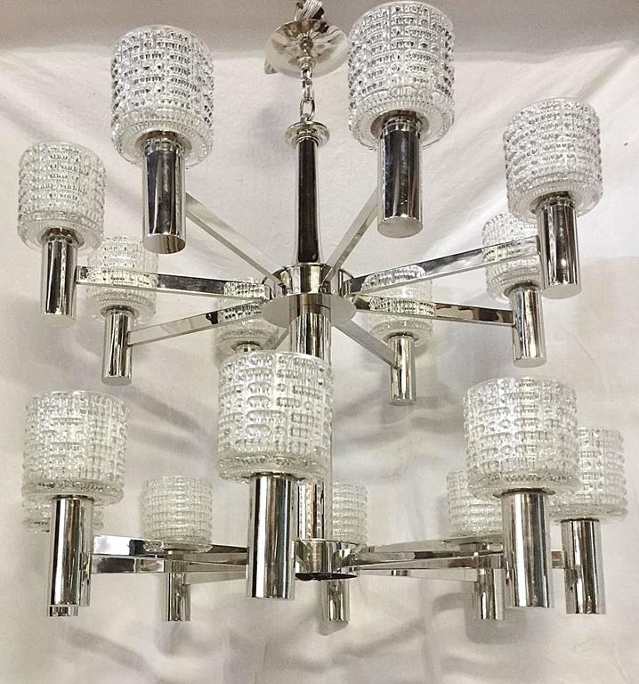 Moderne Style Double-Tiered Chandelier For Sale at 1stDibs