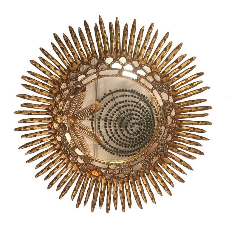 Giltwood Sunburst Mirror For Sale at 1stDibs