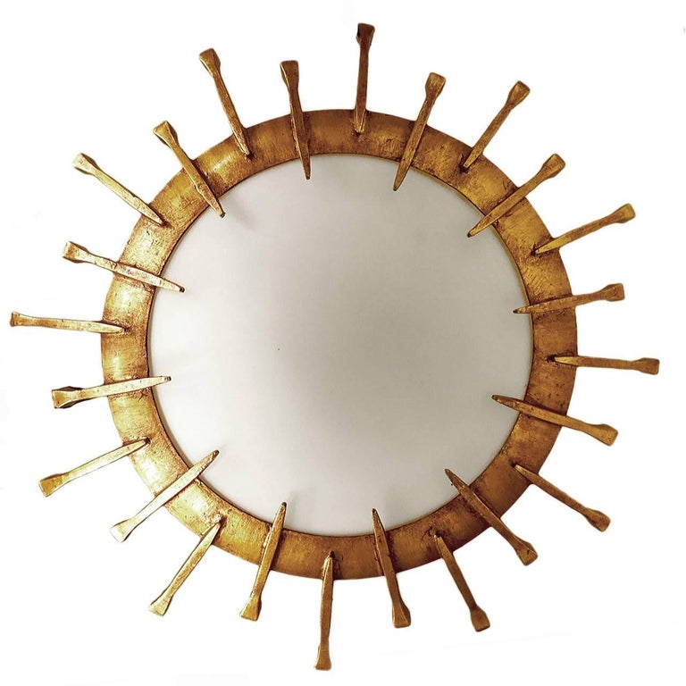 Pair of Gilt Metal Sunburts For Sale at 1stDibs