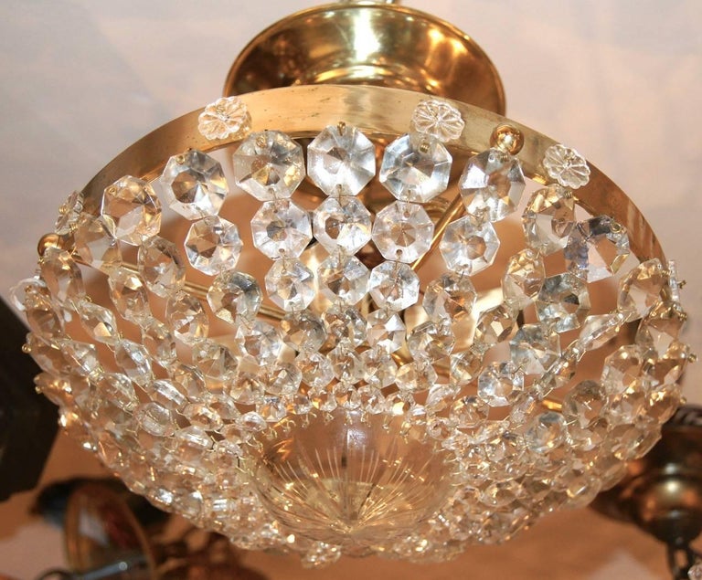Set of Three Crystal Light Fixtures. Sold Individually. For Sale at ...