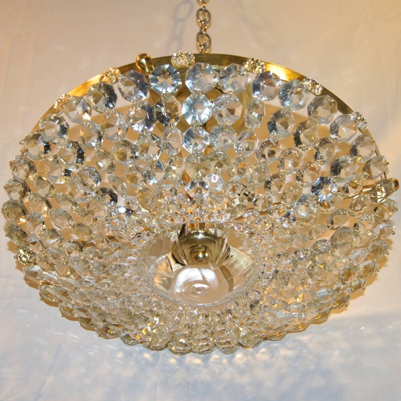 Set of 12 Crystal Light Fixtures For Sale at 1stdibs