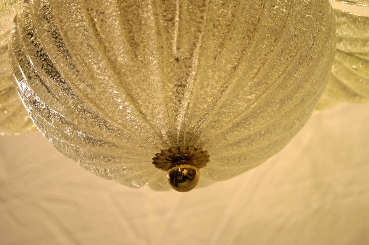 Pair of Midcentury Glass Flower Light Fixtures, Sold Individually at ...