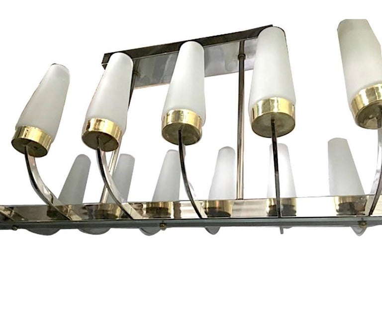 Large Moderne Horizontal Light Fixture For Sale at 1stDibs