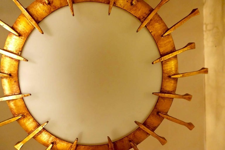 Pair of Gilt Metal Sunburts For Sale at 1stDibs