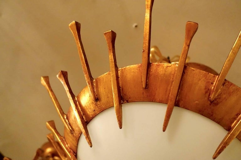 Pair of Gilt Metal Sunburts For Sale at 1stDibs
