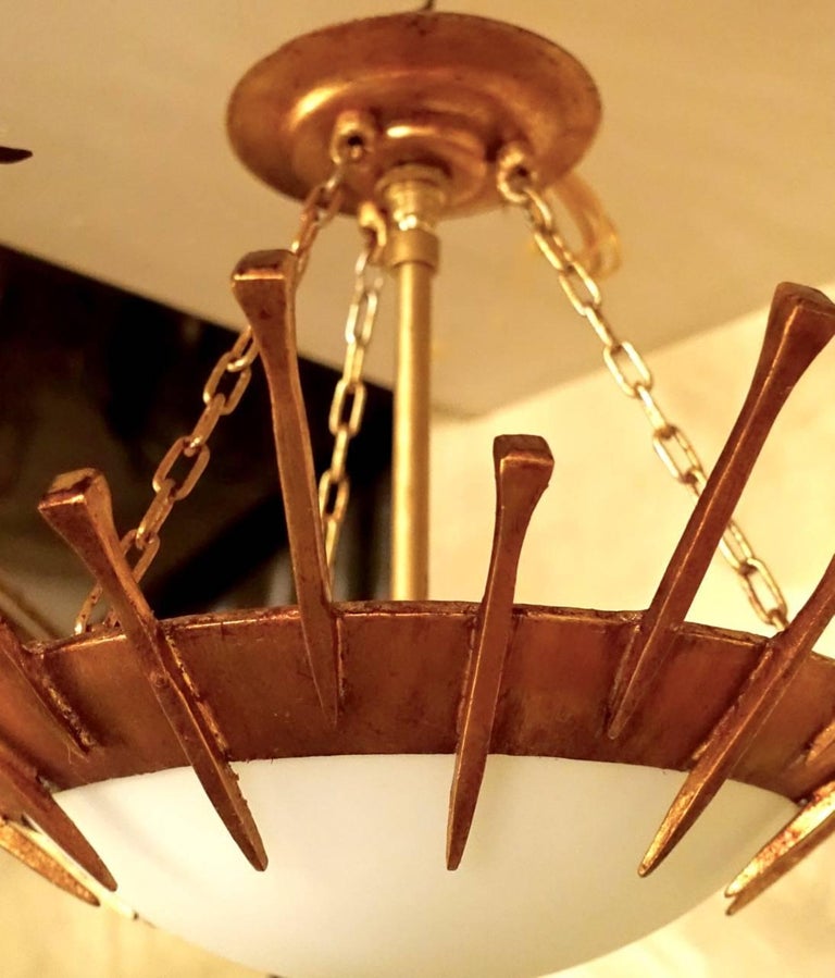 Pair of Gilt Metal Sunburts For Sale at 1stDibs