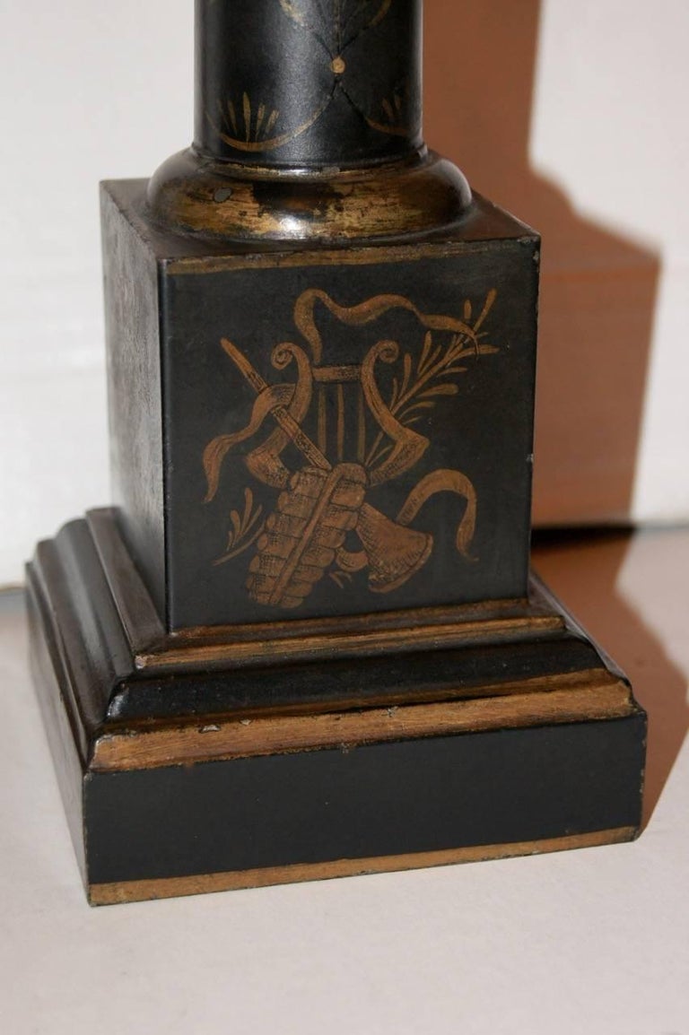 Vintage Hand-Painted Tole Lamps For Sale at 1stDibs