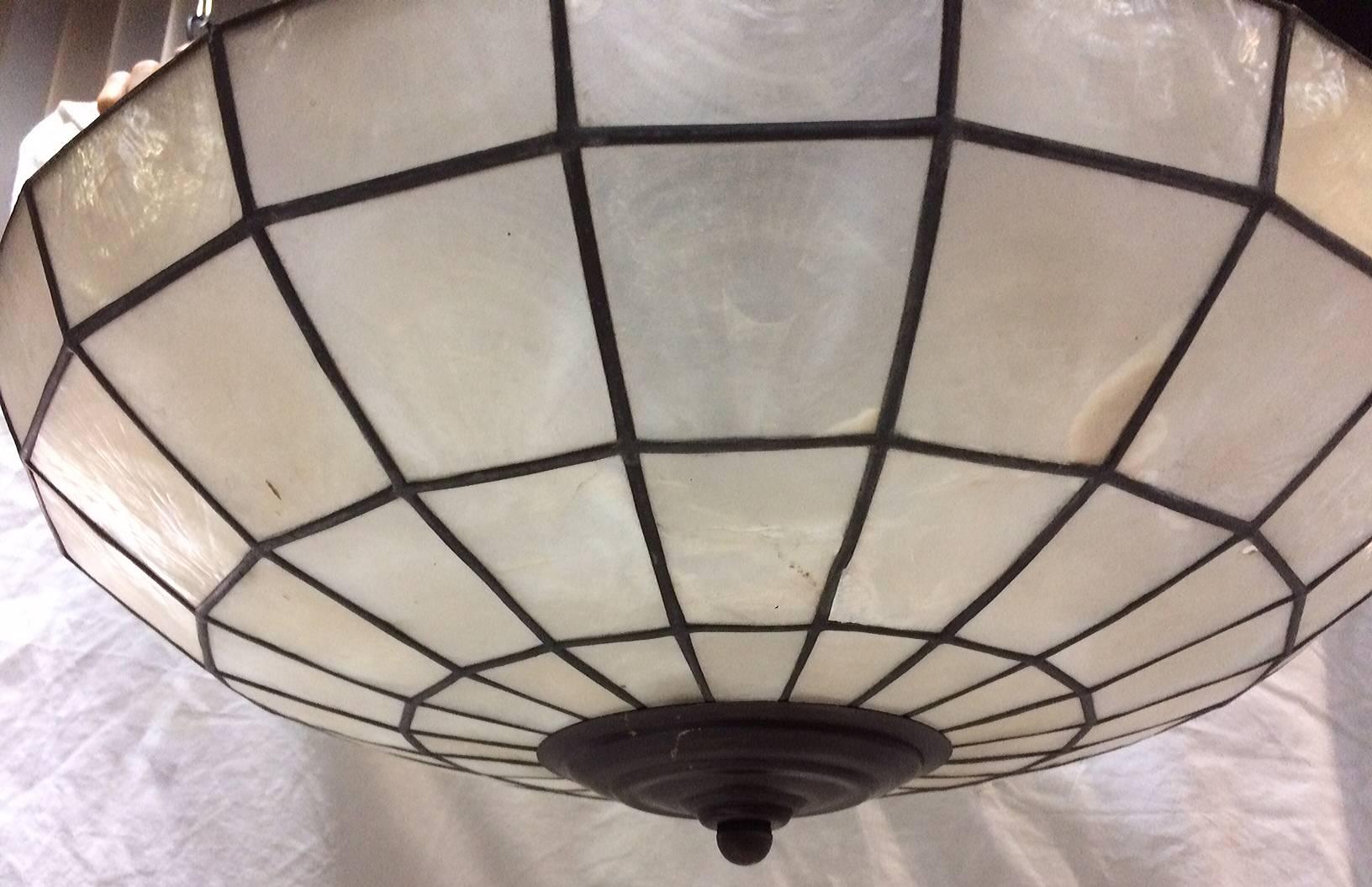 Capiz Ceiling Light Fixture at 1stDibs | capiz semi flush mount, capiz ...
