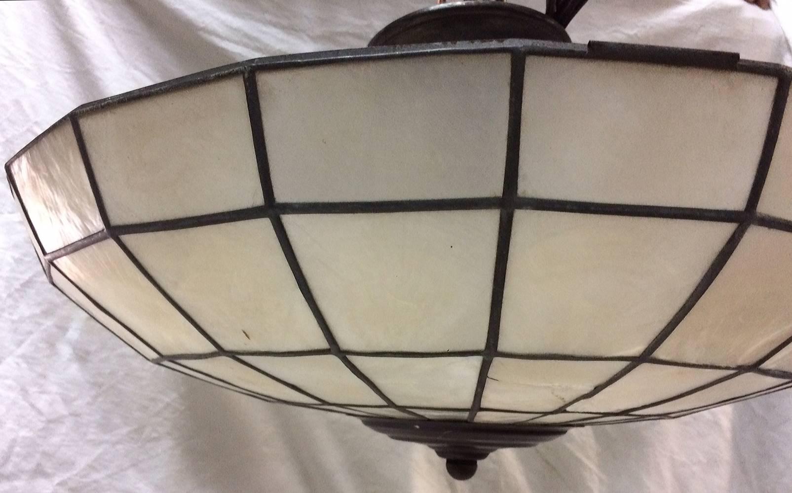 Capiz Ceiling Light Fixture at 1stDibs | capiz semi flush mount, capiz ...