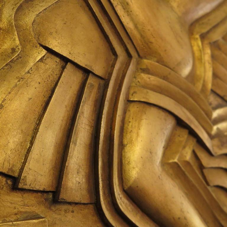 Art Deco Hand-Carved Relief in Gold Leaf For Sale at 1stDibs | gold ...
