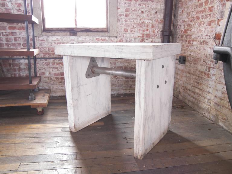 Marble Slab Table, Desk - Vintage Industrial Medical Work Laboratory ...