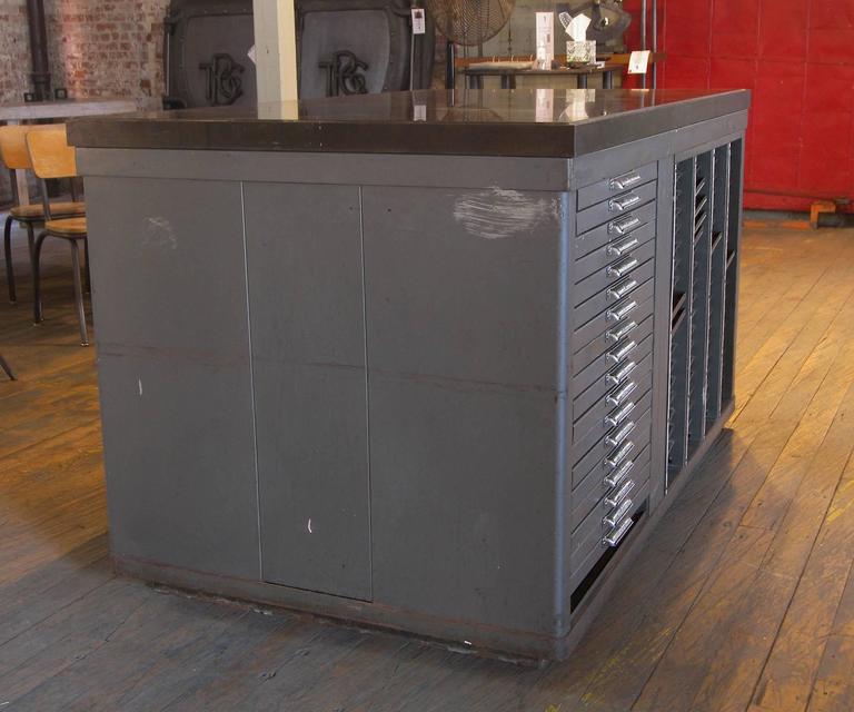 Vintage Industrial Printer's Composition Table/Desk Metal and Steel For ...