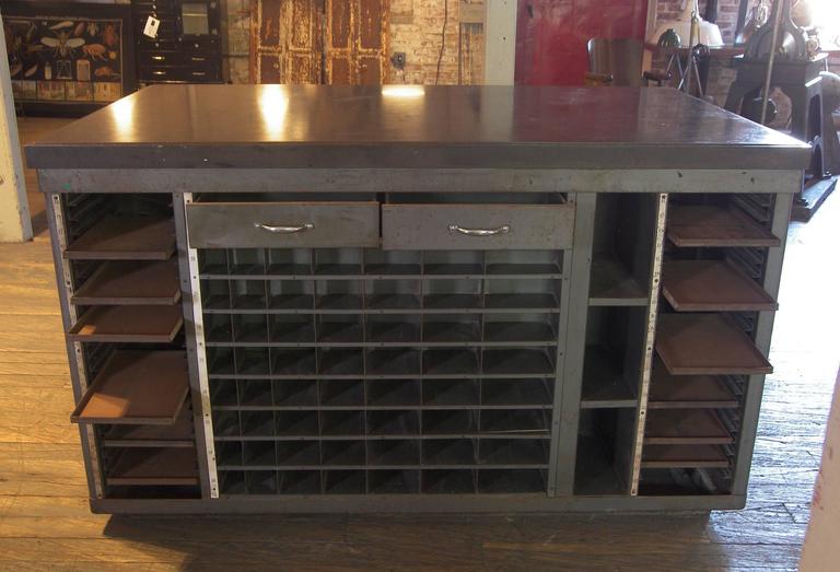 Vintage Industrial Printer's Composition Table/Desk Metal and Steel For ...