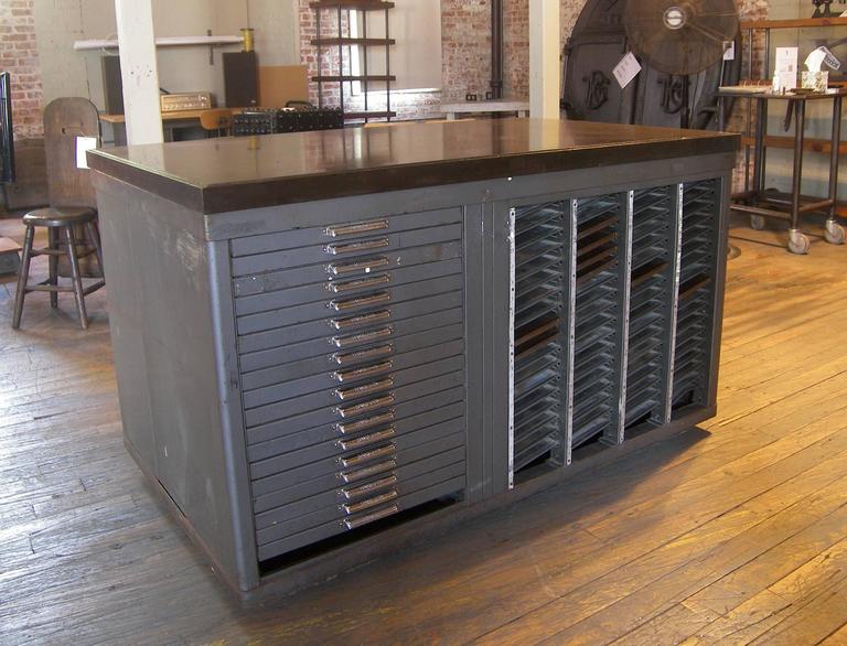 Vintage Industrial Printer's Composition Table/Desk Metal and Steel For ...