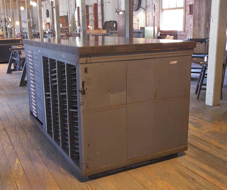 Vintage Industrial Printer's Composition Table/Desk Metal and Steel For ...