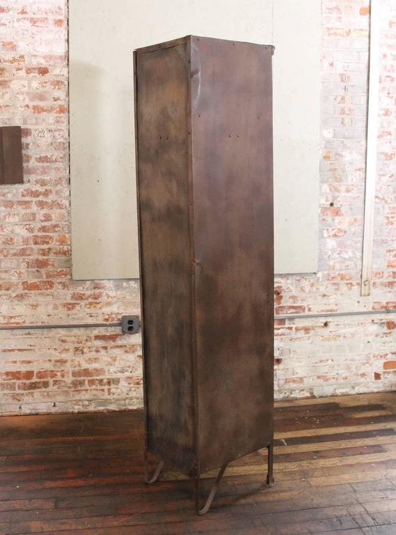 Vintage Industrial Factory Metal Locker, Old Steel Storage Locker ...