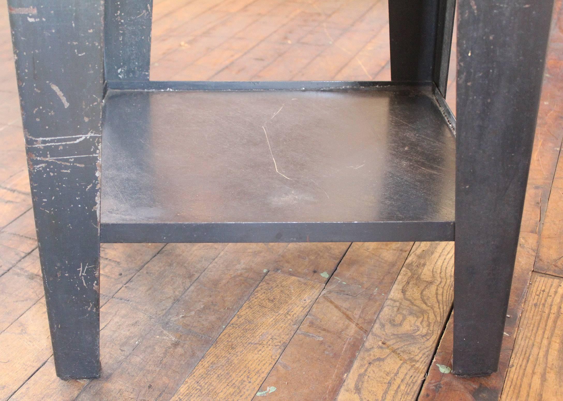 Vintage Industrial Rustic Steel and Metal End-Side Table-Stand with ...