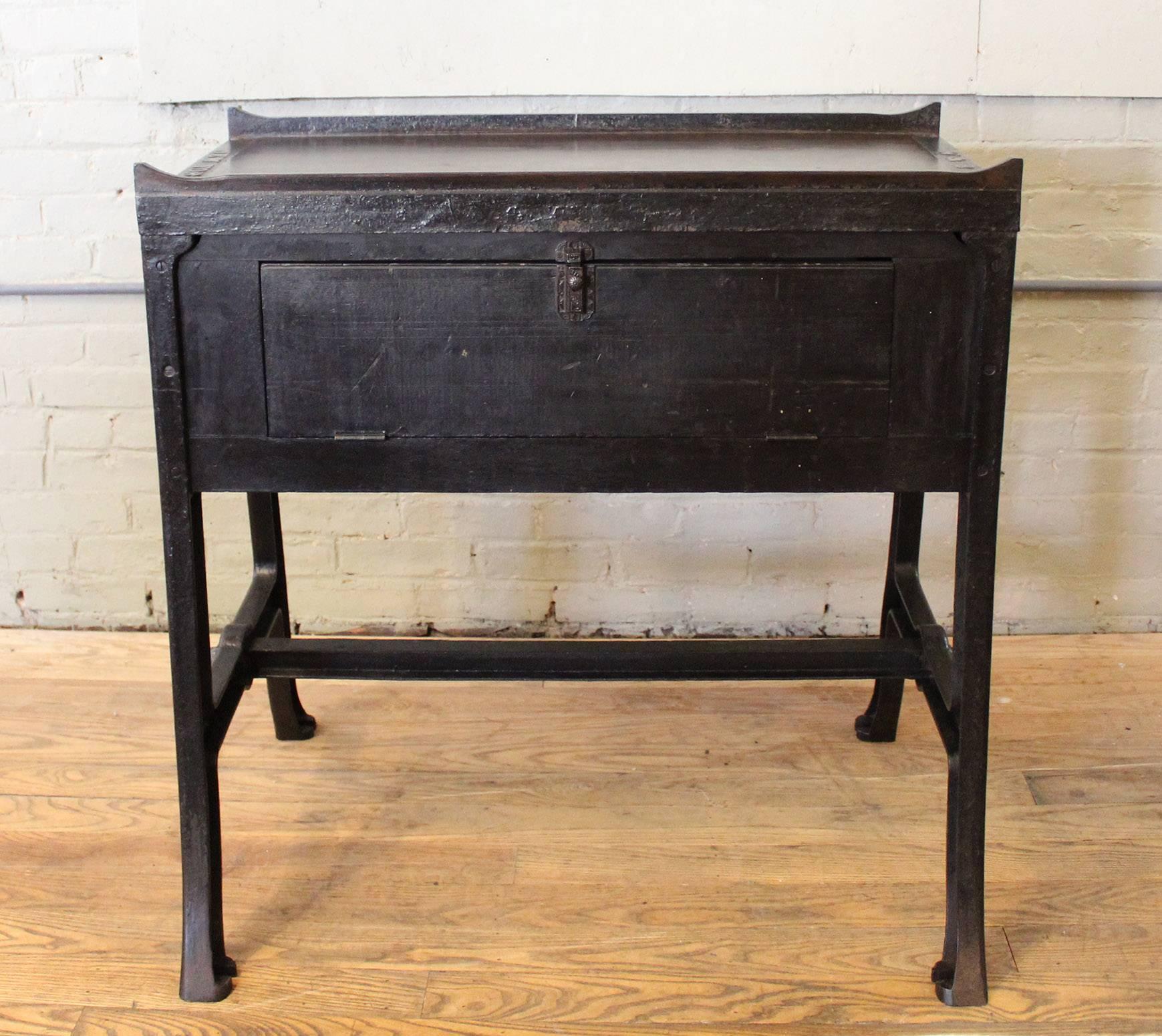 Vintage Industrial Wood and Cast Iron Printers Proof Table Stand "New ...