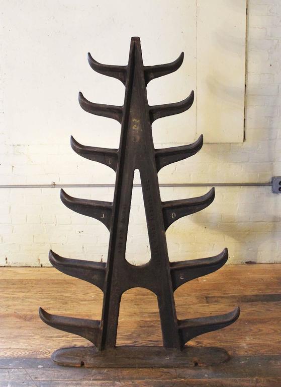 Cast Iron Storage Rack Vintage Industrial Shelving Display Unit ...