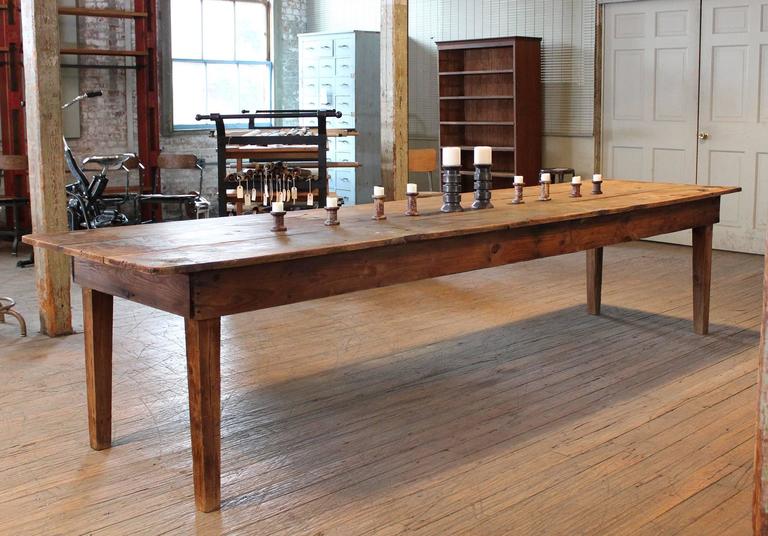 Rustic Wooden Pine Dining, Harvest, Farm Conference, Kitchen Table at ...