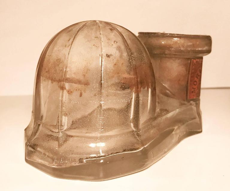 Antique Clear Dome Top Glass Inkwell Bottle Reservoir Stand Morgan's ...