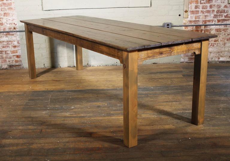 Reclaimed Wood Tobacco Sorting Farm Dining Harvest Conference Table at ...