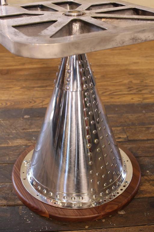 Bomber Stool Seat Chair Vintage Polished Aluminum Aircraft Airplane ...