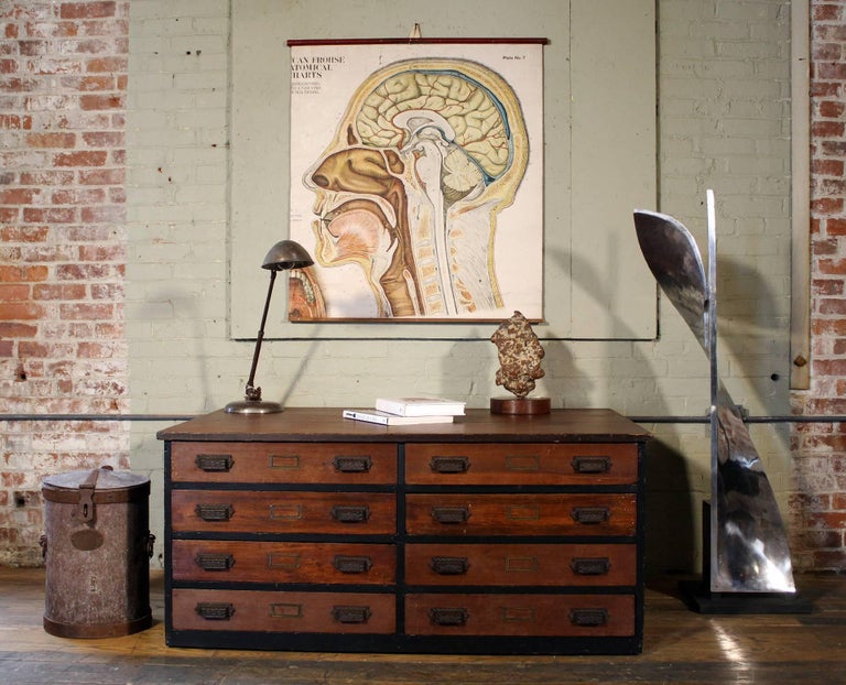 Wooden Storage Flat File Cabinet or Coffee Table Industrial Modern at ...