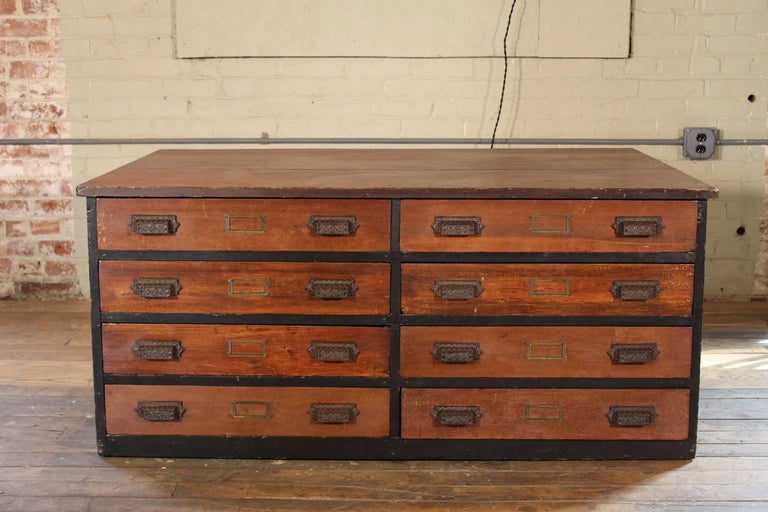 Wooden Storage Flat File Cabinet or Coffee Table Industrial Modern at ...