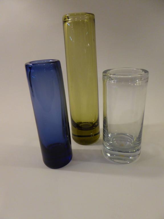 1960s Per Lutken Cylinder Vases Group Holmegaard, Denmark at 1stDibs ...
