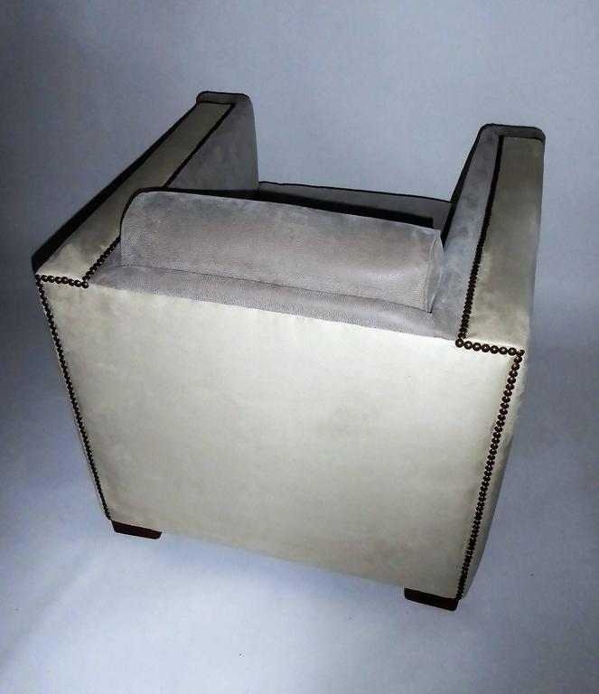 1940s Paul Frankl Style Streamline Moderne Lounge Chair in Two-Tone ...