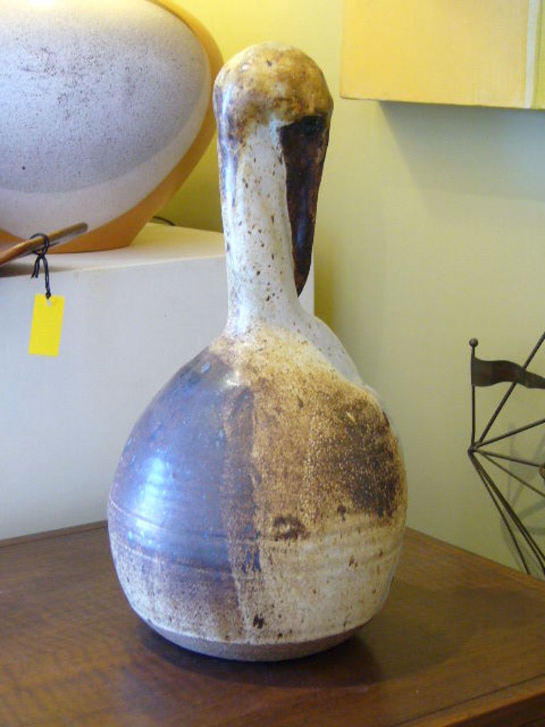 Large Thomas Reece Studio Pottery Pelican Sculpture Signed at 1stDibs ...