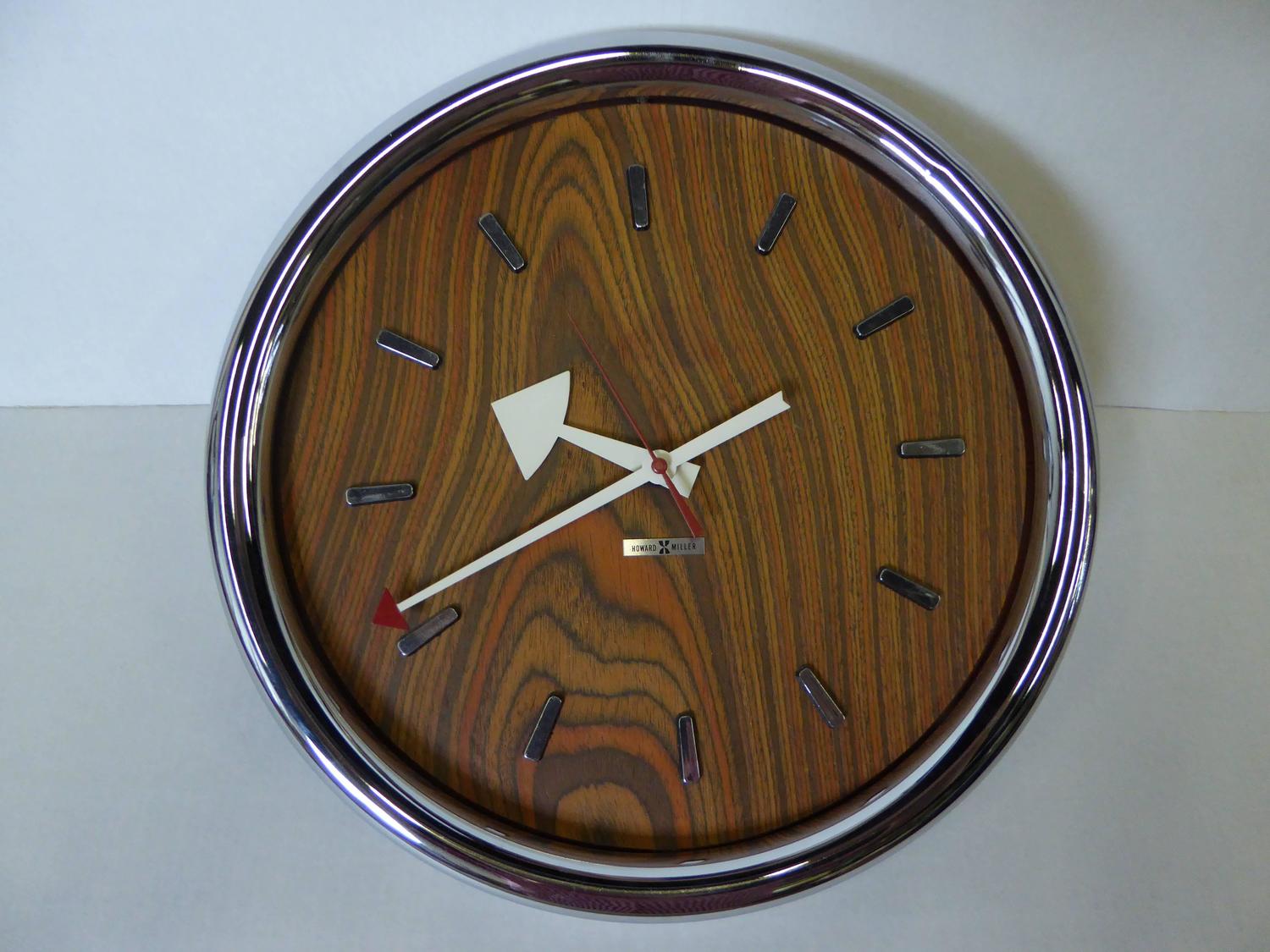Peter Protzman Style Clock by Howard Miller For Sale at 1stdibs