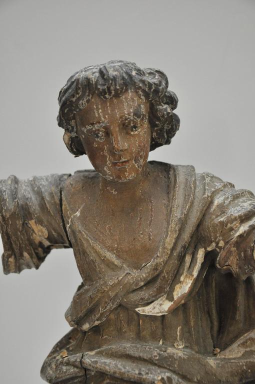 Carved Wood Statues, German Rococo For Sale at 1stDibs