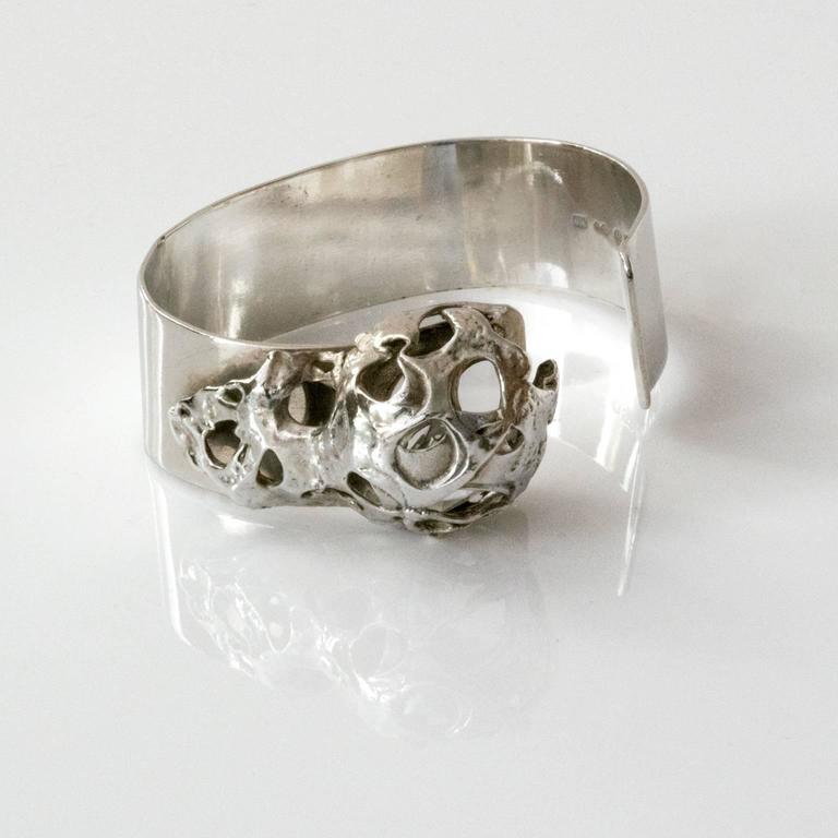 Scandinavian Modern Bracelet Caged Crystal Peter Von Post, 1971 ...