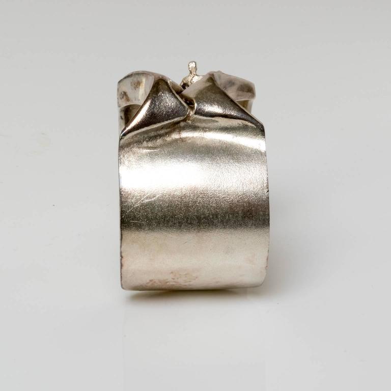 Scandinavian Modern Bjorn Weckstrom Patinated Silver Bracelet, Lapponia ...