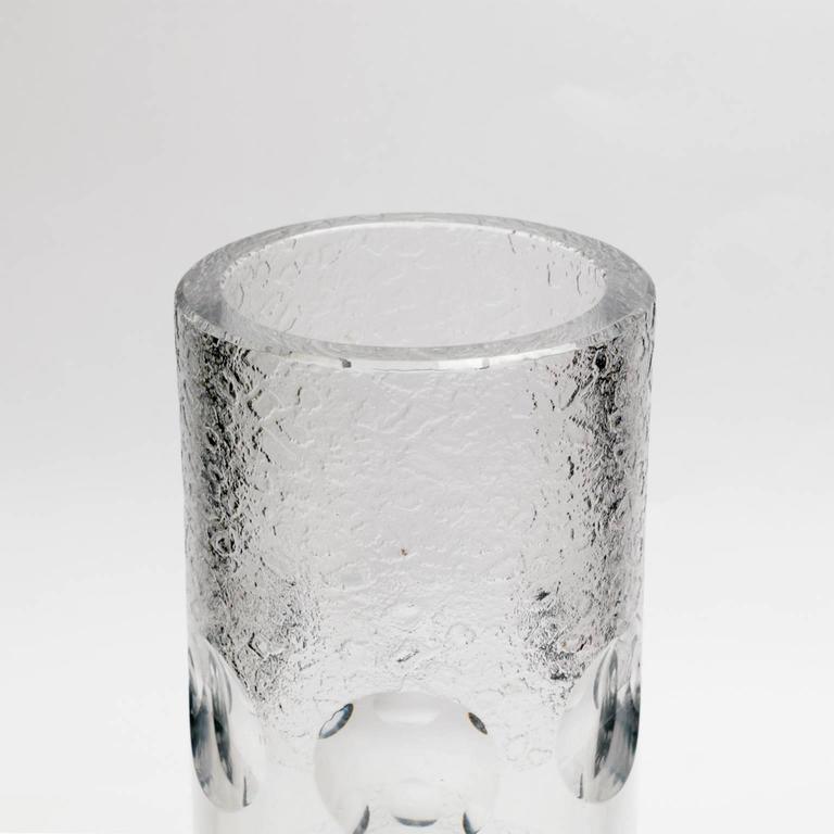 Tall French Moderne Lead Crystal Vase at 1stDibs