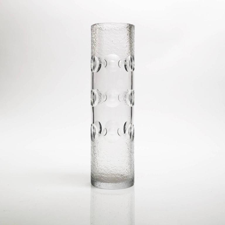 Tall French Moderne Lead Crystal Vase at 1stDibs