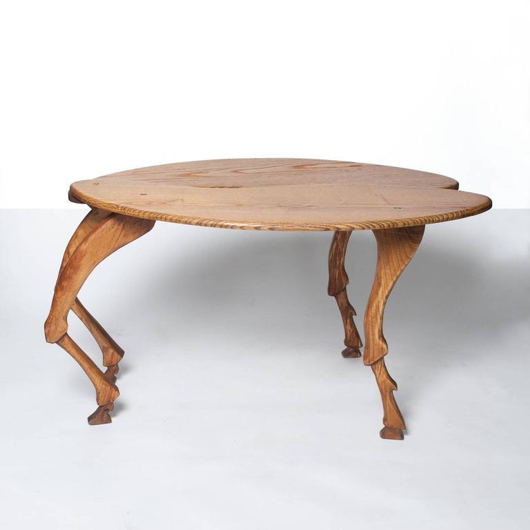 Scandinavian Modern Hand-Carved Surrealist Adjustable Insect Table at ...