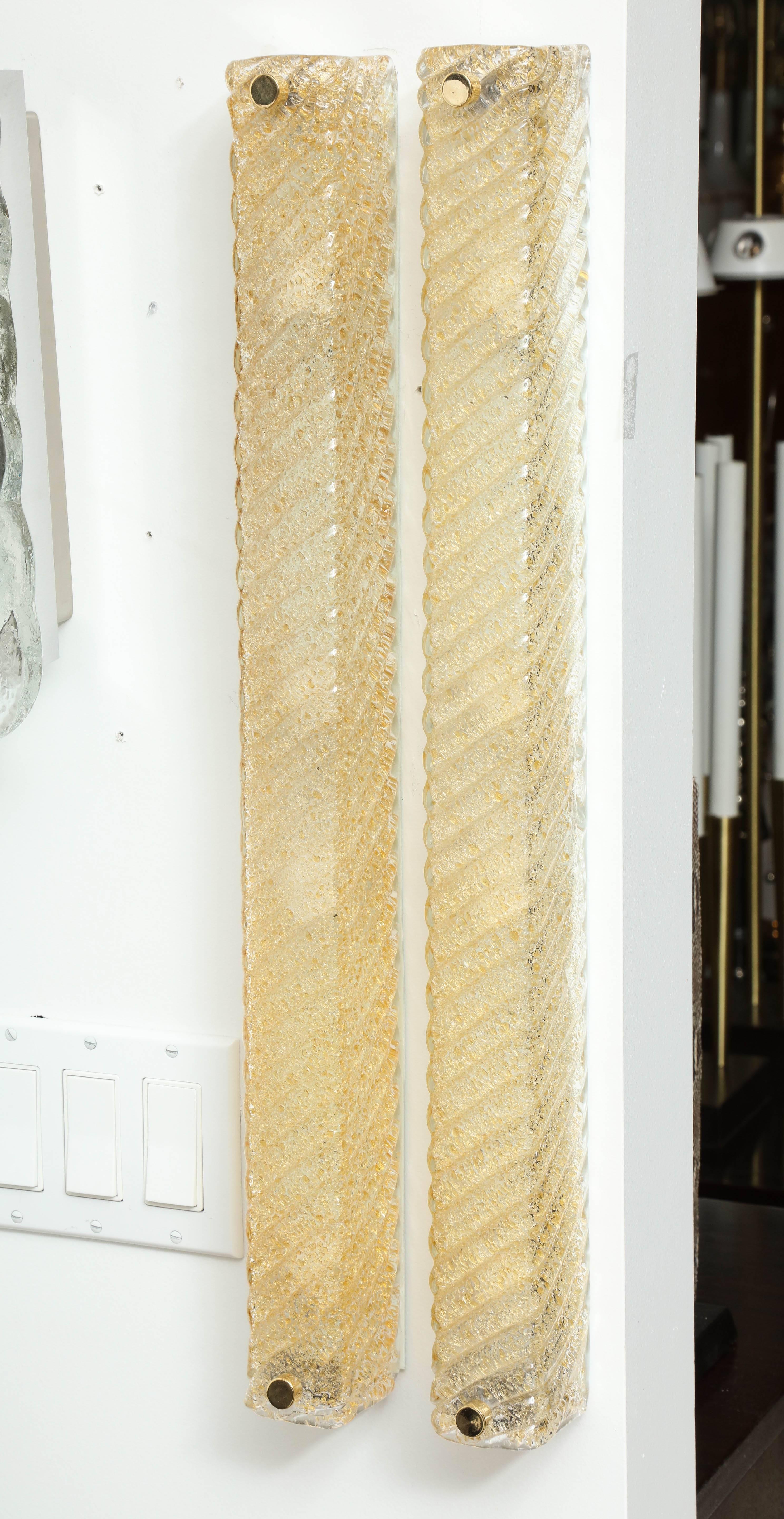 Barovier Murano Glass Rectangular Vanity Sconce at 1stDibs