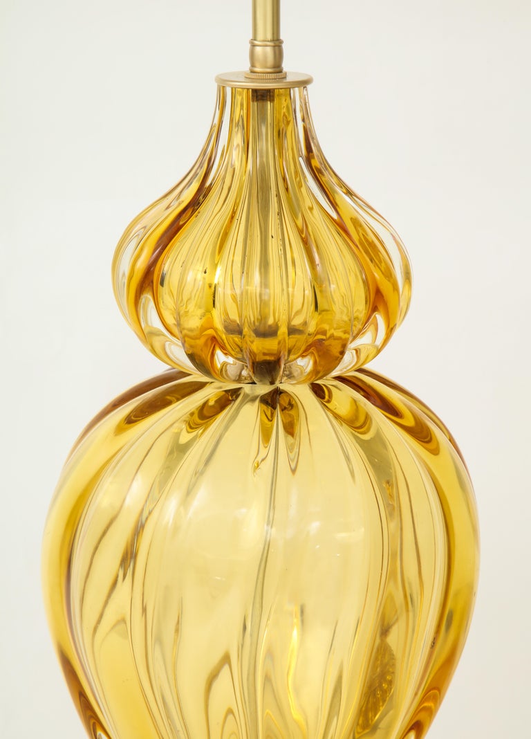 Marbro Amber Murano Glass Lamps at 1stDibs