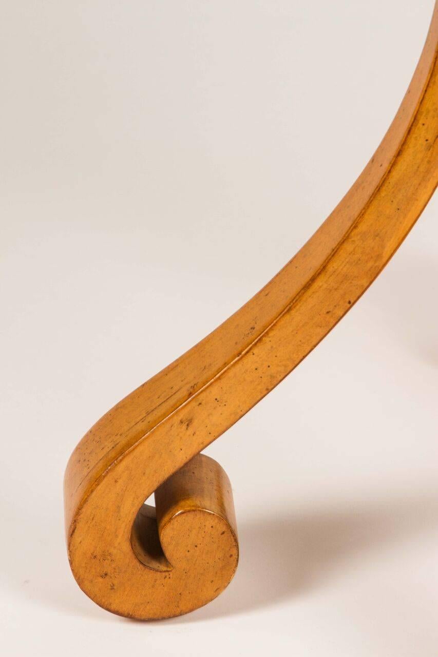 Contemporary Scroll Leg Table For Sale at 1stDibs