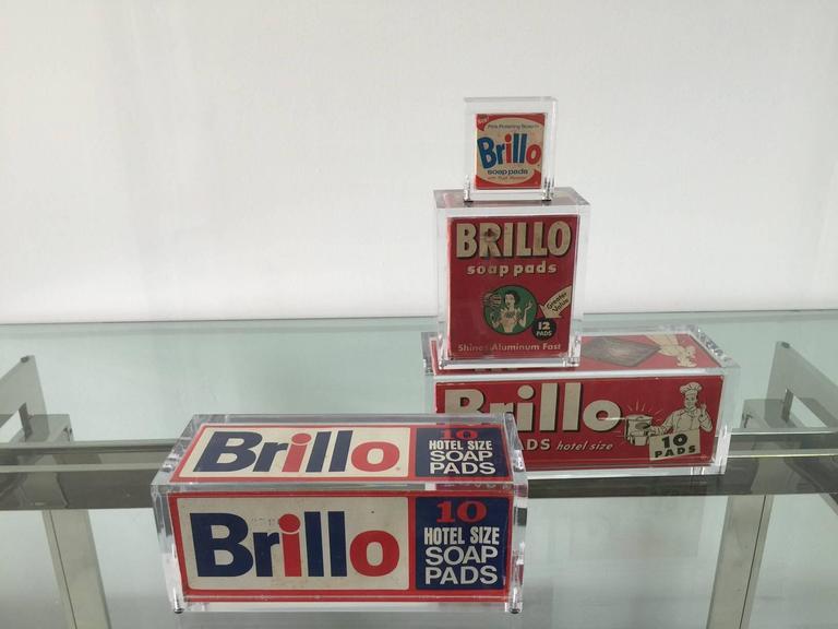 Collection of "Pop Art" Acrylic Encased Vintage Brillo Boxes at 1stDibs